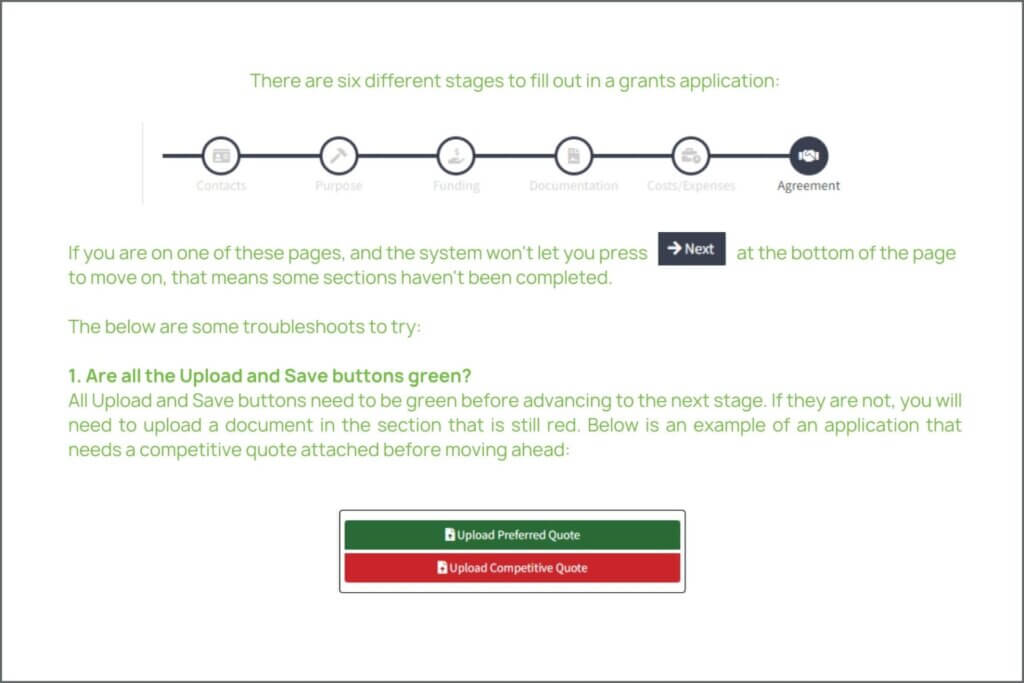 Application Help | Grassroots Trust